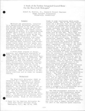 A Study of the Turbine Integrated Geared Rotor for the Heavy-Lift ...