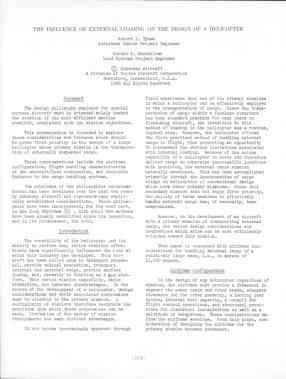 The Influence of External Loading on the Design of a Helicopter ...
