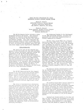 AAFSS (AH-56A) Application Of A Fully Integrated Avionics Aircrafts ...