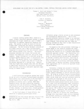 Development and Flight Test of a Helicopter, X-Band, Portable Precision ...