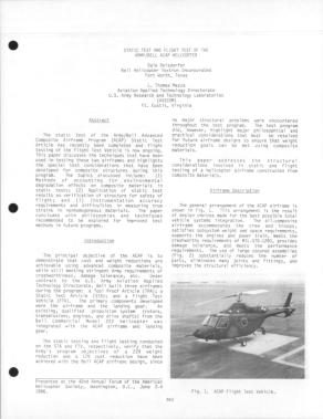Static Test and Flight Test of the Army/Bell ACAP Helicopter - Vertical ...