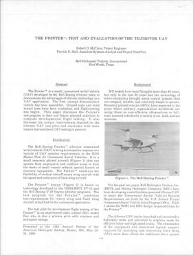 The Pointer(tm): Test and Evaluation of the Tiltrotor UAV - Vertical ...