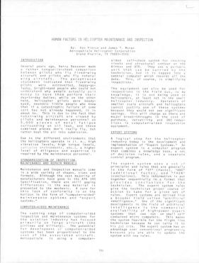 Human Factors in Helicopter Maintenance and Inspection - Vertical ...