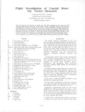 Flight Investigation of Coaxial Rotor Tip Vortex Structure - Vertical ...