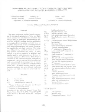 Integrated Rotor-Flight Control System Optimization with Aeroelastic ...