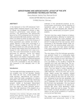 Aerodynamic And Aeroacoustic Layout Of The ATR (Advanced Technology ...