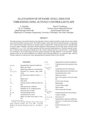 Alleviation of Dynamic Stall Induced Vibrations Using Actively ...