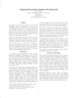 Integrated Propulsion Systems for Rotorcraft - Vertical Flight Library ...