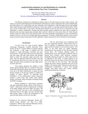 Analytical Determination of Load Distribution in a Statically ...