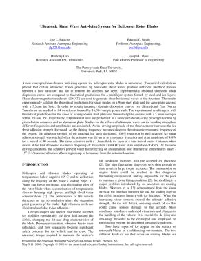 Ultrasonic Shear Wave Anti-Icing System for Helicopter Rotor Blades ...