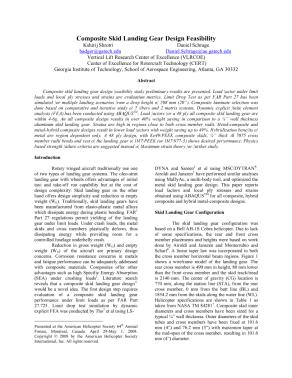 Composite Skid Landing Gear Design Feasibility - Vertical Flight ...