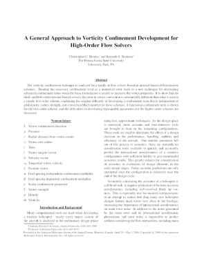 A General Approach to Vorticity Confinement Development for High-Order ...