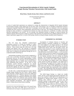 Experimental Determination of AH-64 Apache Tailshaft Hanger Bearing ...
