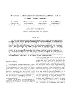 Prediction and Fundamental Understanding of Stall Loads in UH-60A Pull ...