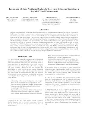 Terrain and Obstacle Avoidance Displays for Low-Level Helicopter ...
