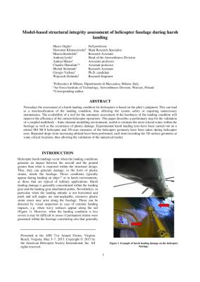 Model-Based Structural Integrity Assessment of Helicopter Fuselage ...