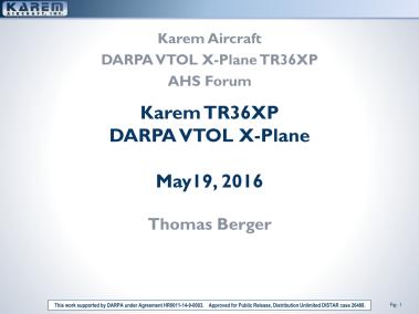 Karem TR36XP DARPA VTOL X-Plane - Vertical Flight Library & Store