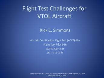 Flight Test Challenges for VTOL Aircraft - Vertical Flight Library & Store