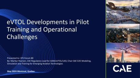 CAE - eVTOL Developments in Pilot Training and Operational Challenges ...