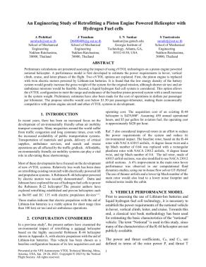 An Engineering Study of Retrofitting a Piston Engine Powered Helicopter ...