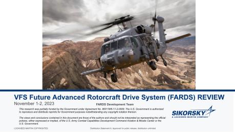 VFS Future Advanced Rotorcraft Drive System (FARDS) Review - Vertical ...