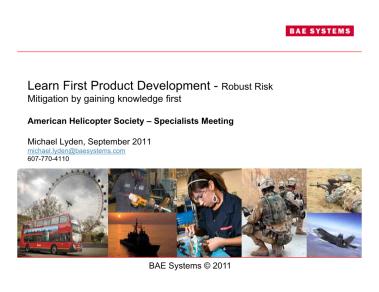 Learn First Product Development - Robust Risk Mitigation by Gaining ...
