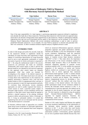 Generation of Helicopter Pull-Up Maneuver with Harmony Search ...