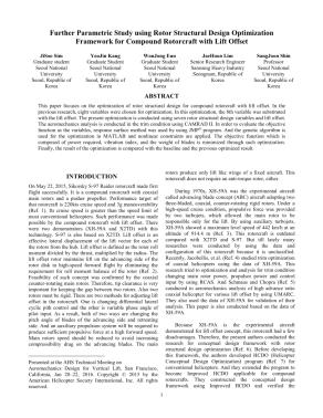 Further Parametric Study using Rotor Structural Design Optimization ...