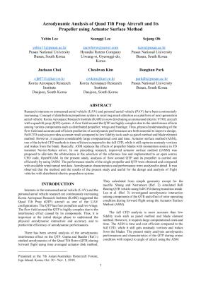 Aerodynamic Analysis of Quad Tilt Prop Aircraft and Its Propeller using ...