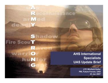 U.S. Army Unmanned Aerial Systems Overview - Vertical Flight Library ...